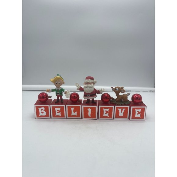 Holiday | Rudolph The Red Nosed Reindeer Believe Blocks Christmas Decor ...
